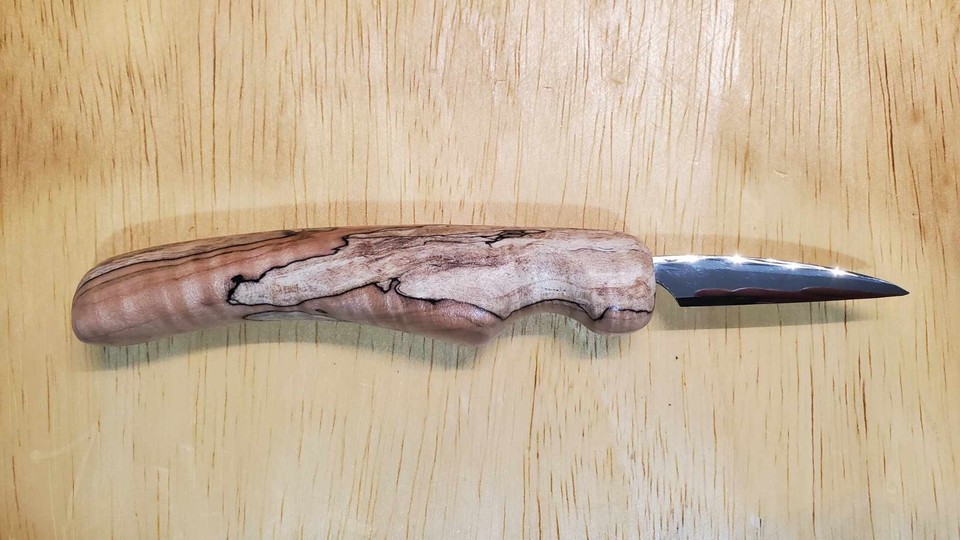 Drake Wood Carving Knife 2-inch Blade Spalted Handle | eBay