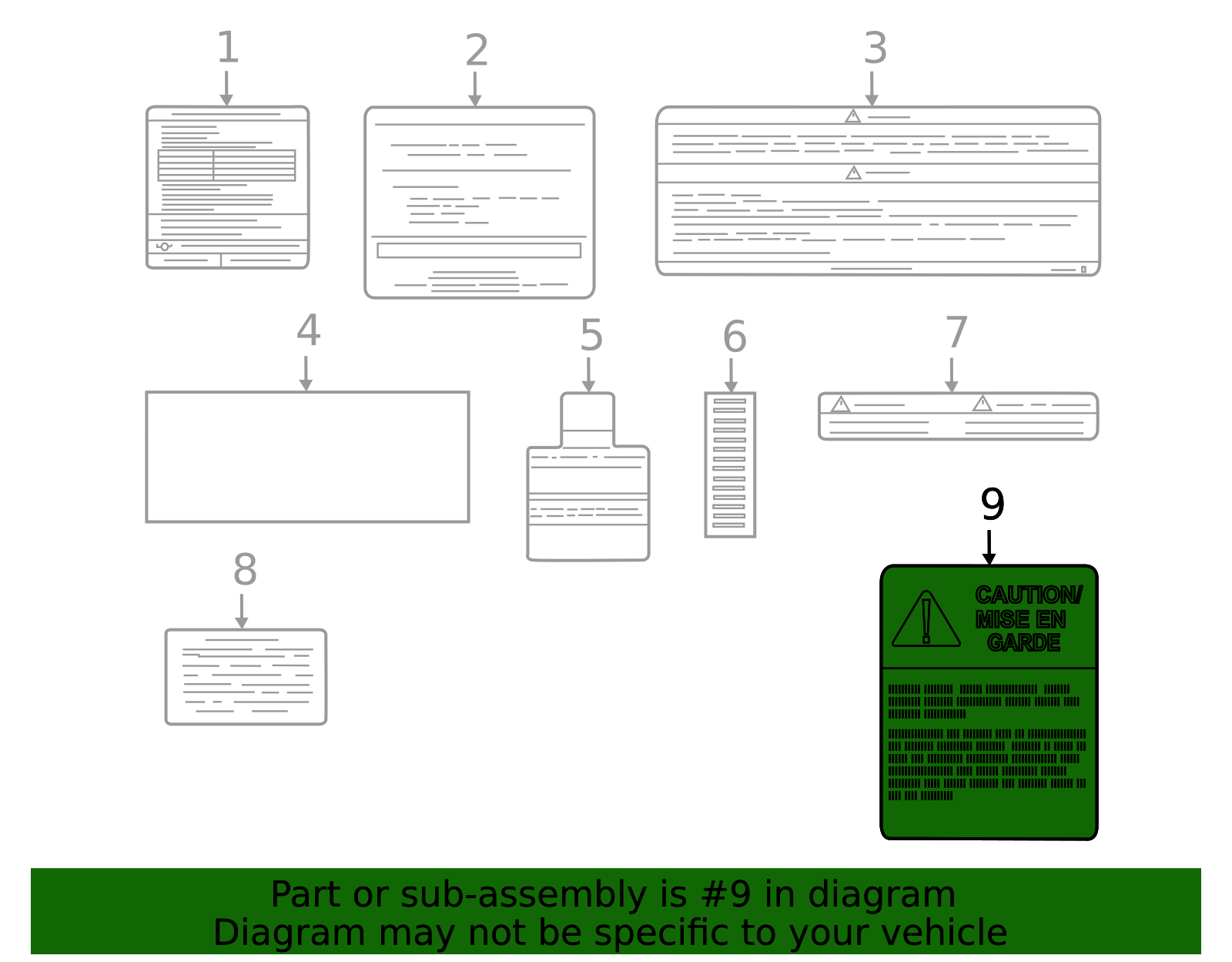 Genuine Nissan Label Certification 99079EZ10A / 99079-ez10a OEM for ...