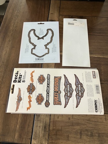 4 PIECE LOT VINTAGE HARLEY DAVIDSON ASSORTED MINI BUMPER STICKERS NEW ...