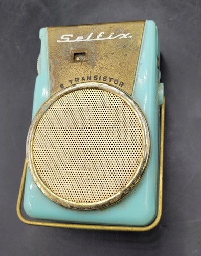 Vintage Selfix 6 Transistor Radio trn-6 1960. *Parts Only* With Leather ...