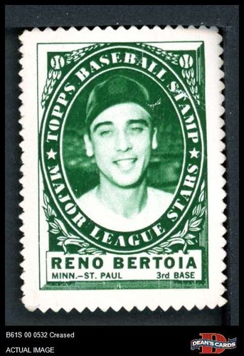 1961 Topps Stamps Reno Bertoia Twins 3 - VG | eBay