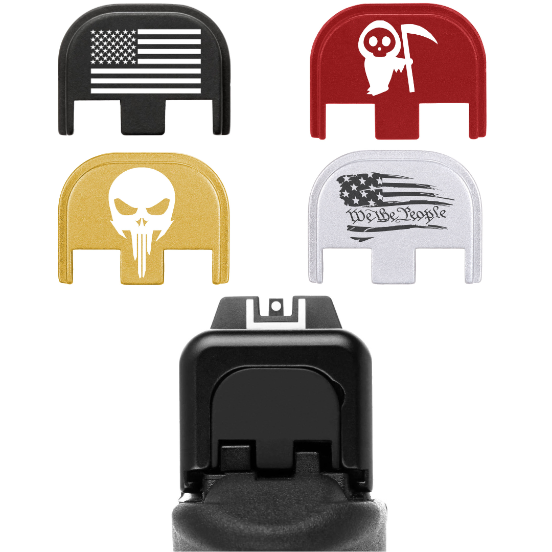NDZ Glock 17 19 26 45 Gen 5 Slide Cover Back Plate Aluminum Engraved ...