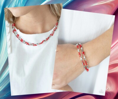 Paparazzi ELITE EXPLORER & EXPLORE EVERY ANGLE red SEED BEAD set | eBay