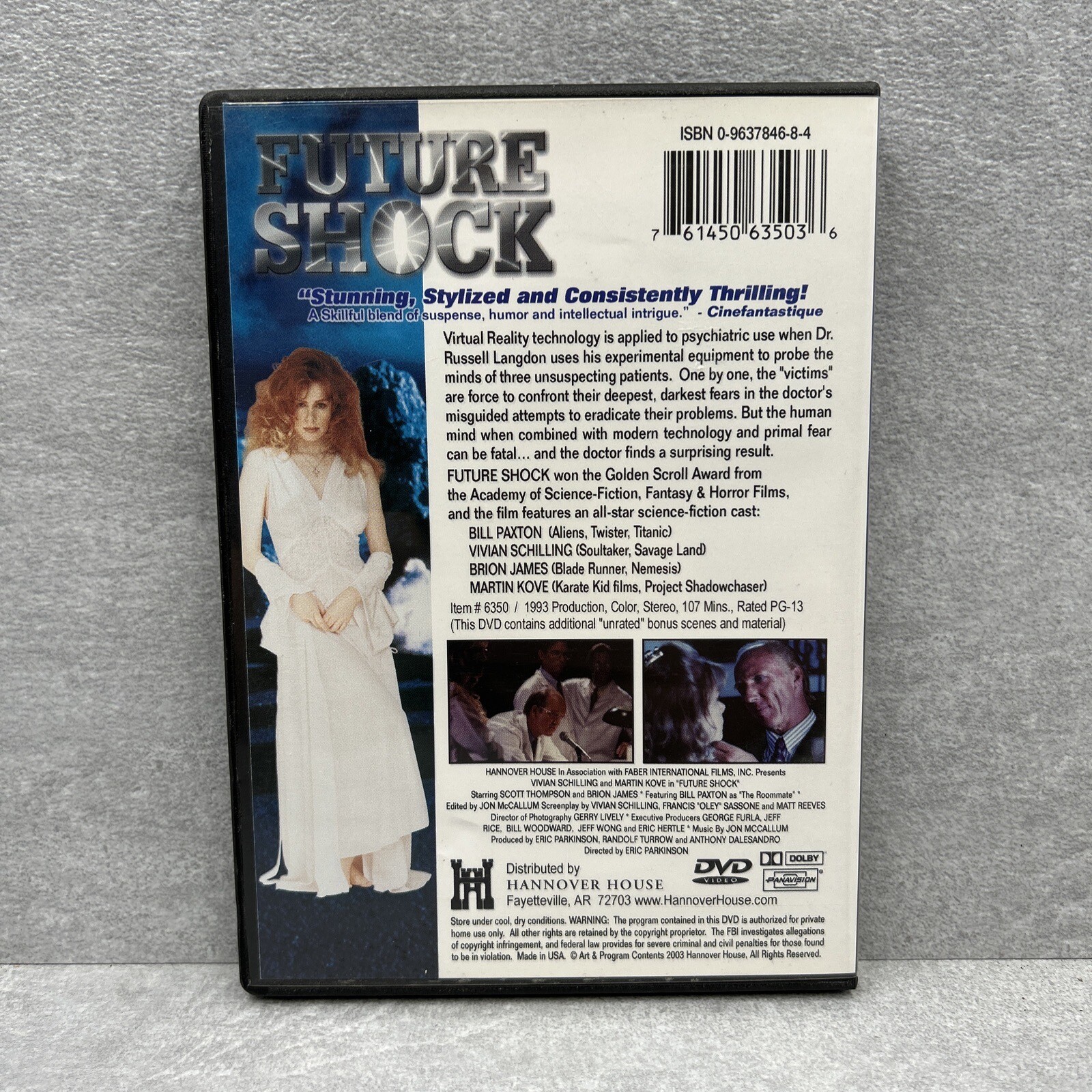 Future Shock (DVD, 2003, Hanover House) Bill Paxton BONUS MATERIAL ...