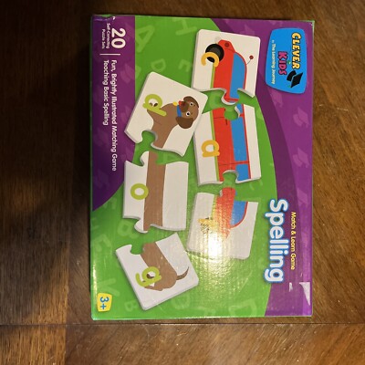 Clever Kids Match/Learn Spell It! 20 Pairs Hand-Eye Coordination ...
