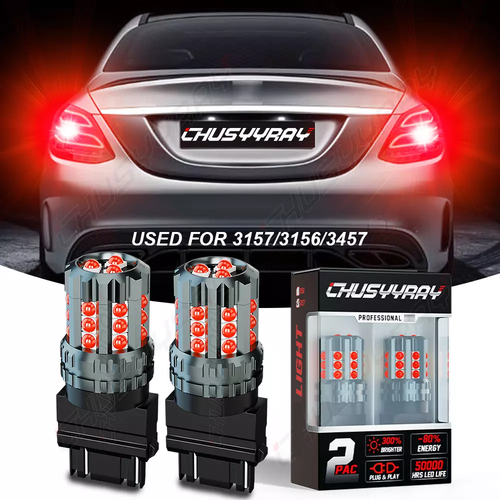 2x3157 3156 Red LED Brake Stop Signal Tail Light Bulbs For Ford Taurus ...