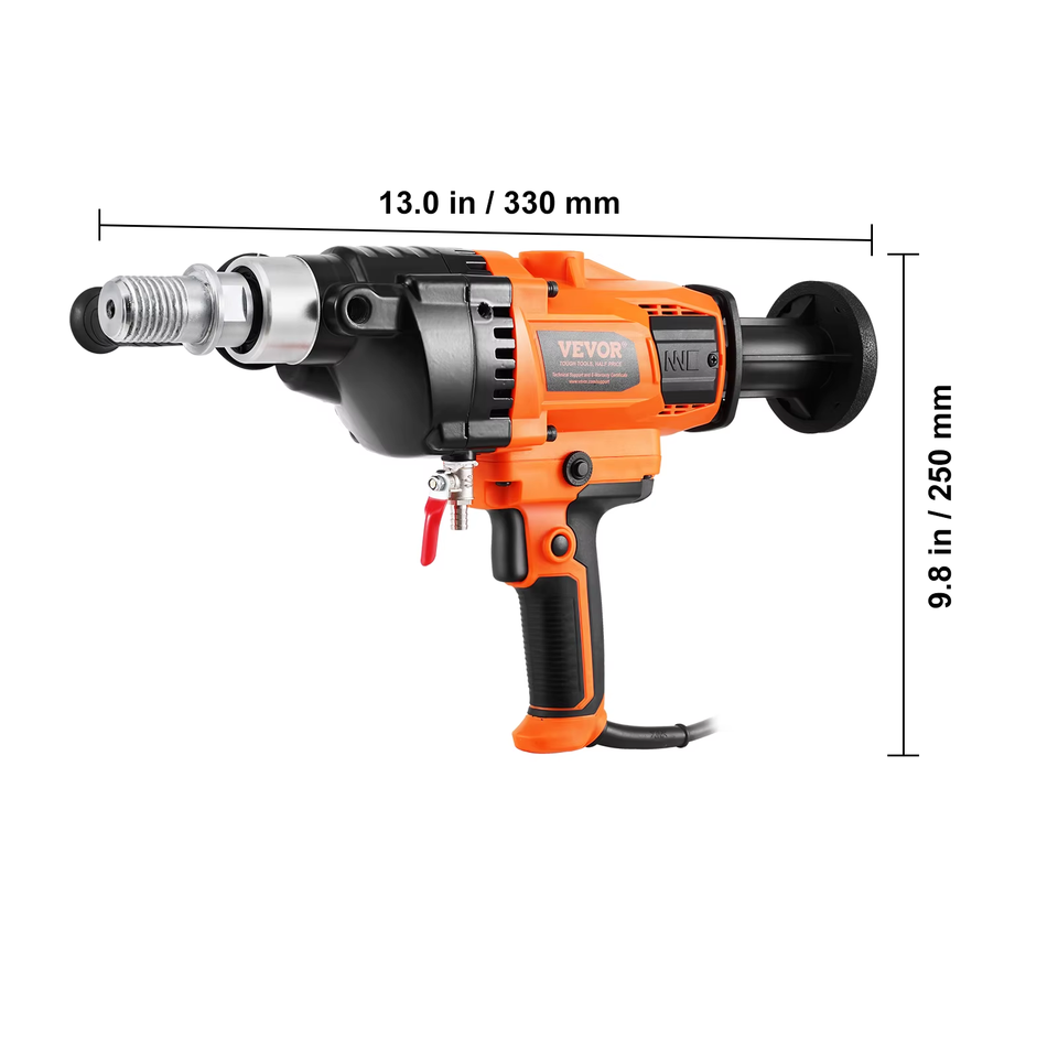 VEVOR Core Drill Machine 0.8-6.3in Dia 2000W Handheld Core Drill Rig ...