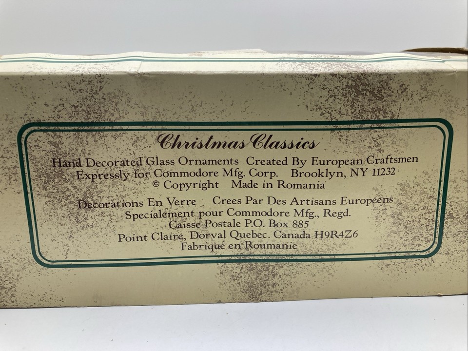 Vintage Commodore Romanian Glass Christmas Tree Topper Cream Gold ...