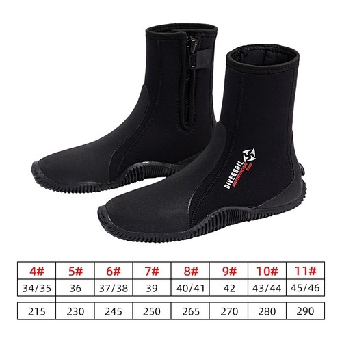 Neoprene Dive Booties 5mm with Ankle Zip for All Water Sports ...