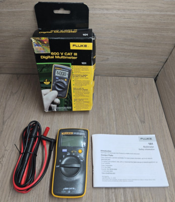 FLUKE 101 Basic Digital Multimeter Pocket Portable Meter AC DC Volt ...