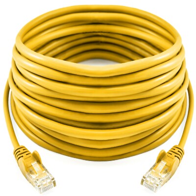 10m Extra Long Ethernet Cable Internet Network LAN Patch Lead Yellow ...