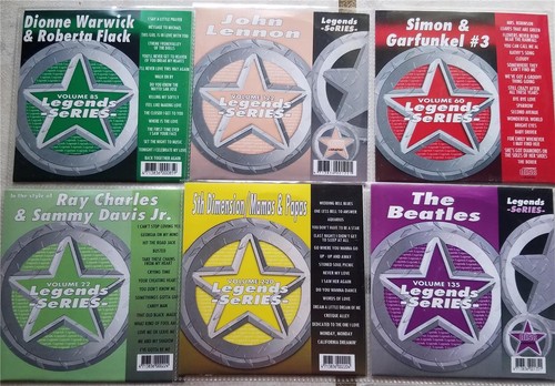 6 LEGENDS KARAOKE CDG DISCS 1950S-1970S OLDIES R&B ROCK BEATLES,JOHN ...