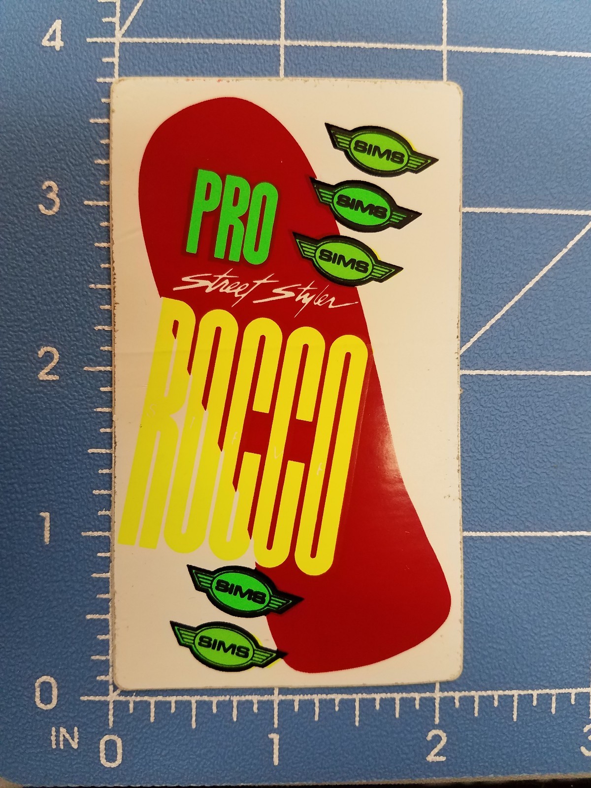 NOS Sims Skateboard Sticker - Steve Rocco - Red/White | eBay