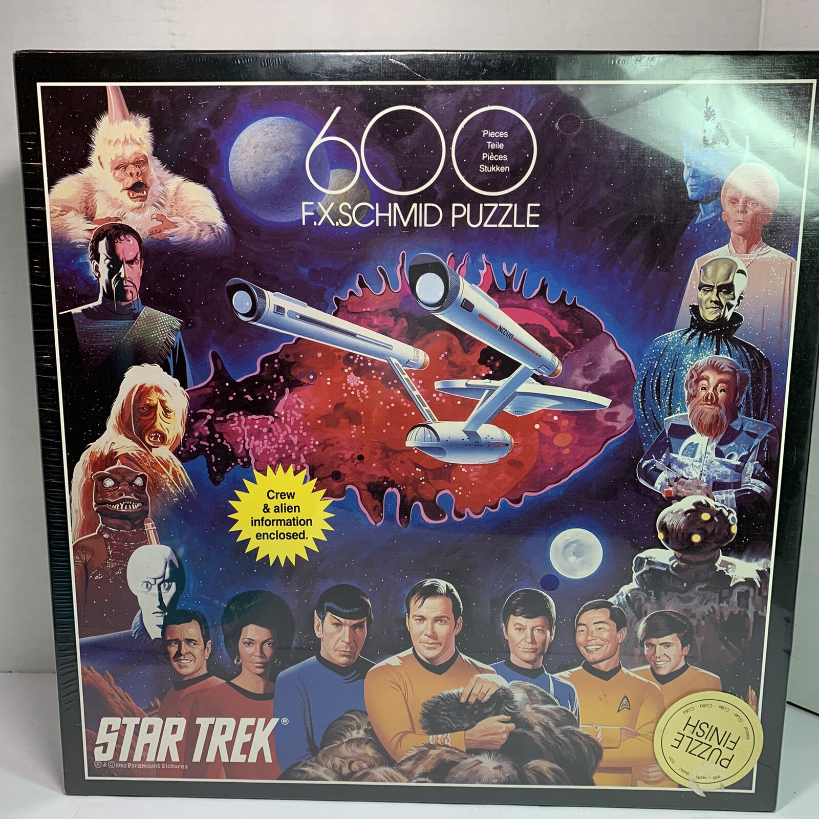 Original Star Trek Jigsaw Puzzle Sealed Box 600 Piece FX Schmid 1993 ...