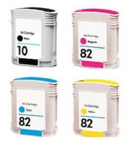 4 X Ink Cartridges For HP Designjet 500 800 815 Ps / No. 10 +82 with ...