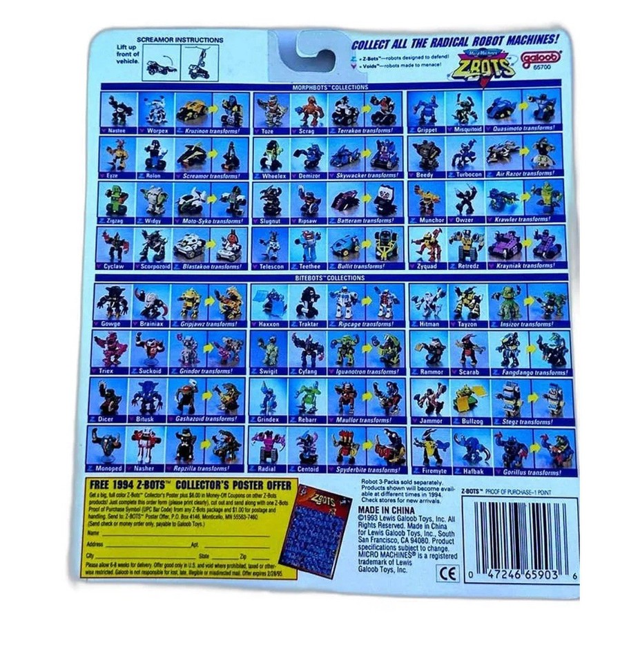 🔥VTG 1993 Z-Bots Micro Machines Miniature Action Figures Robots 3 Pack🔥 ...