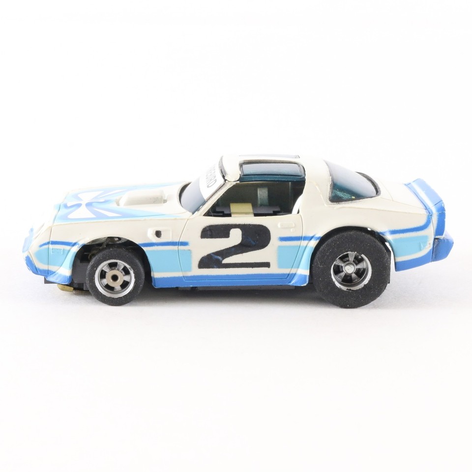 Aurora AFX Pontiac Firebird Blue & White #2 Screecher HO Slot Car | eBay