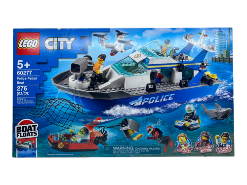 LEGO 60277 City Police Patrol Boat NEW Boat Floats Hacksaw Hank Frankie ...