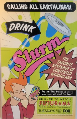 1999 Futurama Slurm Frylock Bender Vintage Print Ad MINI Poster ...