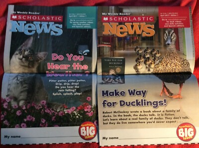 SCHOLASTIC NEWS GRADE 1 READER BIG BOOKLETS APRIL 2017 MAKE WAY FOR ...