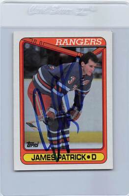 1990/91 Topps #131 James Patrick Rangers Signed Auto *G6463 | eBay