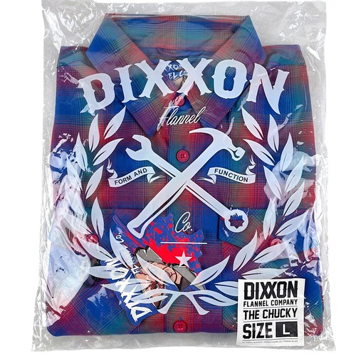 DIXXON Flannel "Chucky" Men's LARGE Flannel Button Plaid Shirt Horror ...