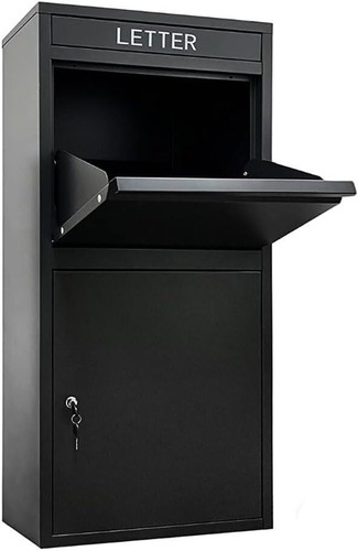 XL Package Delivery Box Galvanized Steel Parcel Drop Box Outside Parcel ...