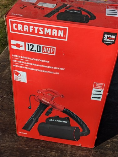 Craftsman Corded Electric Backpack Leaf Vac Blower, CMEBL7000 450-CFM ...