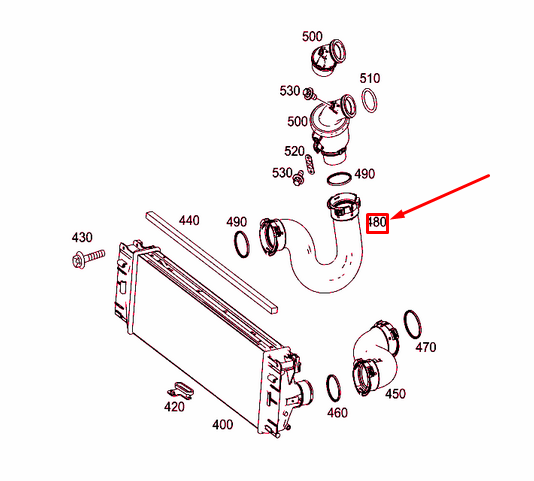 B133 Mercedes-Benz SPRINTER Diesel Turbo Intercooler Hose Pipe ...