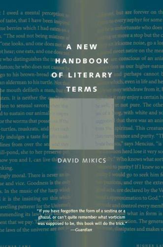 New Handbook of Literary Terms by David Mikics (2010, Trade Paperback ...