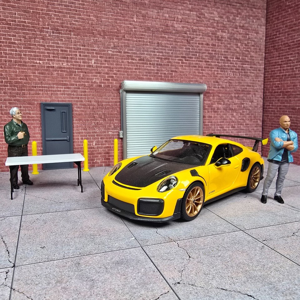 Shop Doors Model Set Silver 1/24 Scale Diorama Garage Accessory | eBay