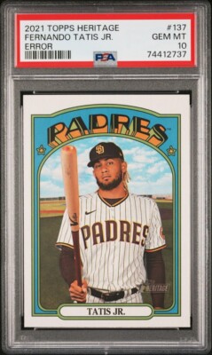 2021 Topps Heritage #137 Official Error SP - PSA GEM MINT 10 - FERNANDO ...
