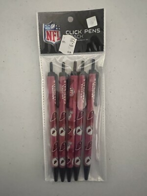 Arizona Cardinals NFL Disposable Click Pens 5-pack Black Ink NEW IN ...