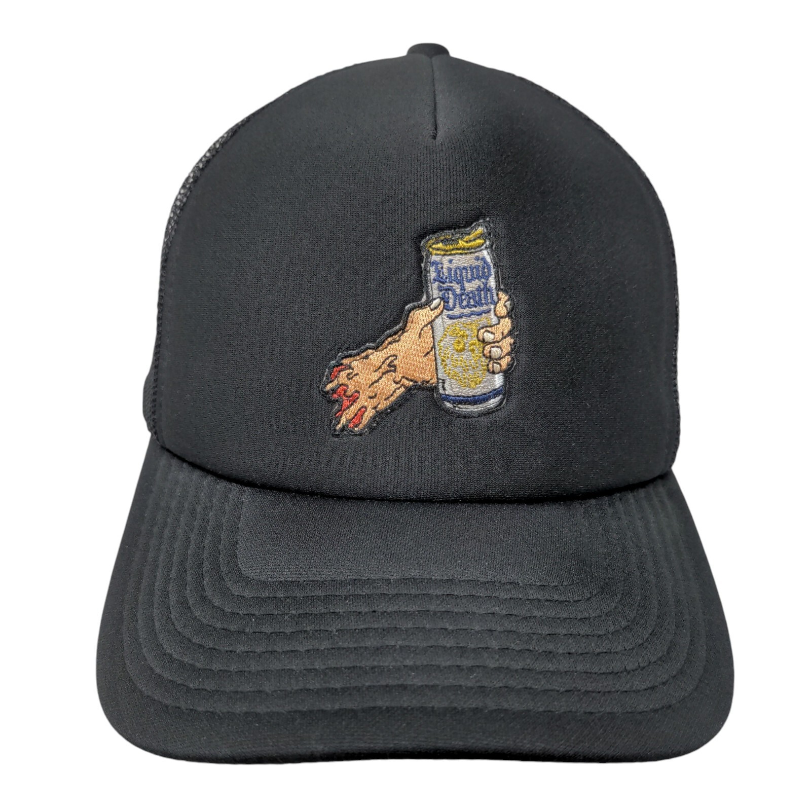 Liquid Death Snapback Mesh Back Trucker Hat Black One… - Gem