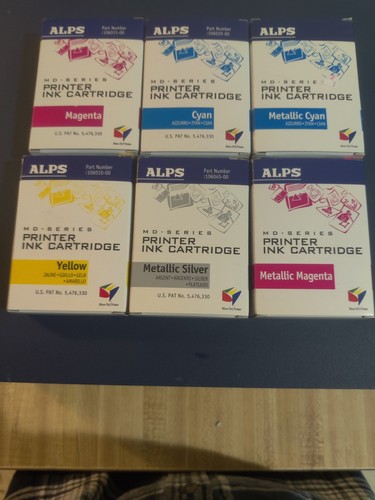 ALPS Ink Cartridge MD Series Printers Lot Of 6 CYan M Cyan Magenta ...