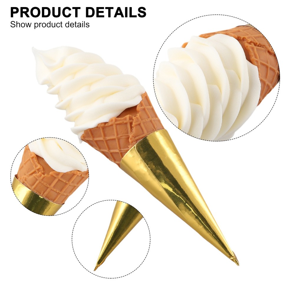 Cm Simulated Ice Cream Props Fake Food Resin Display Props Fake Cone ...