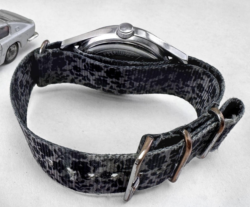 Timex J.Crew 2008 Field Military Stainless Steel Case Black Dial NATO ...