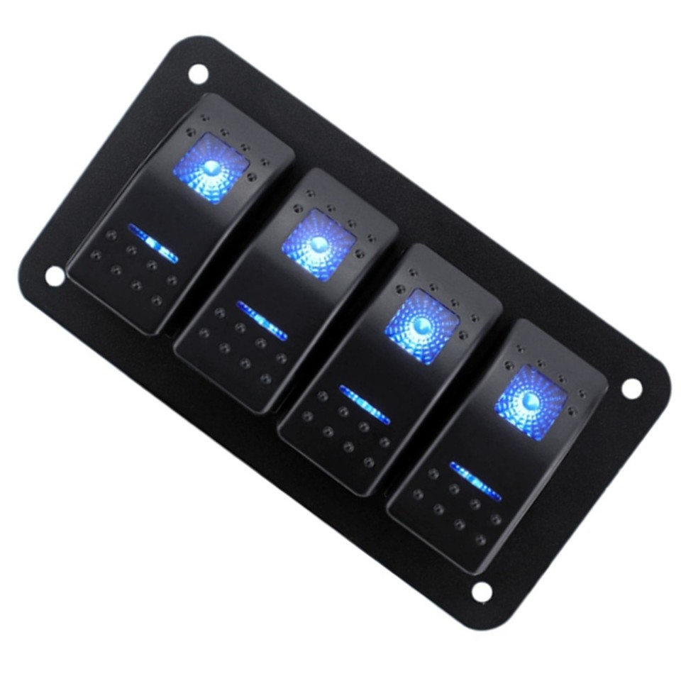 Boat Rocker Multiple Toggle Switches 4 Gang Panel E5W84769 | eBay Australia