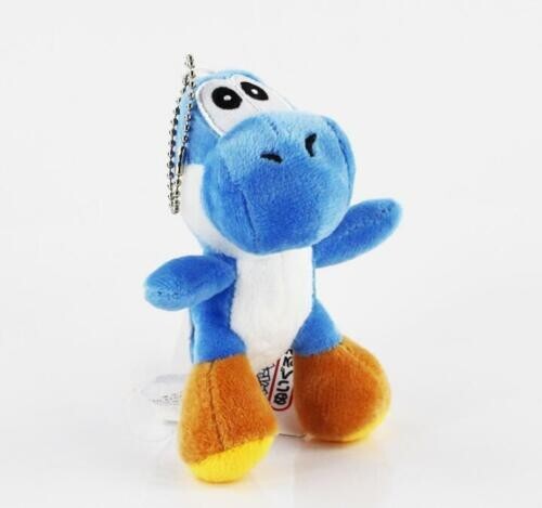10PCS Super Mario Bros Yoshi Keychain Plush Doll Toy Pendant Keychain ...