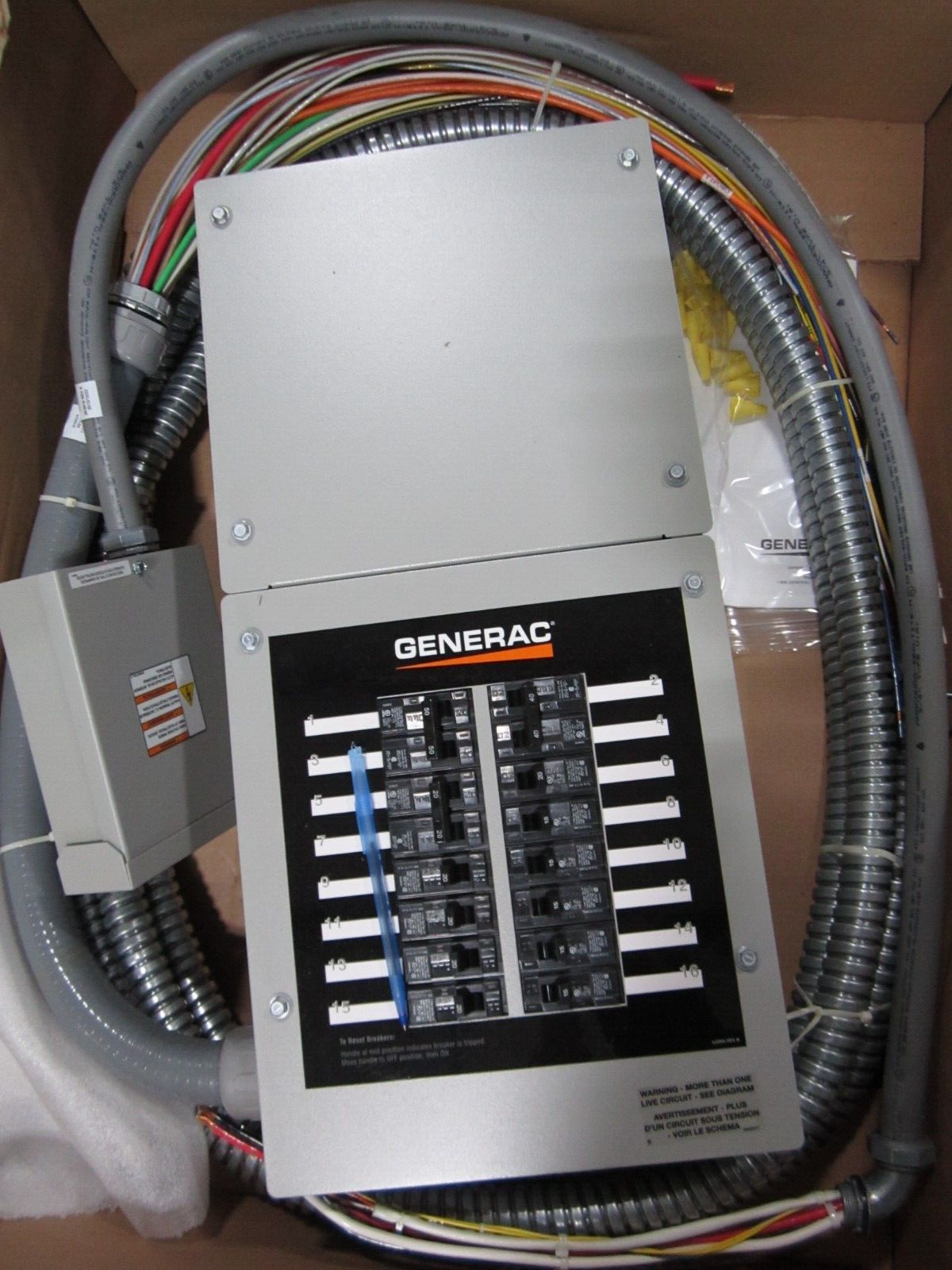 Generac RTG16EZ Automatic Generator Panel 100A 120/240V 1PH 3W -ATS384 ...