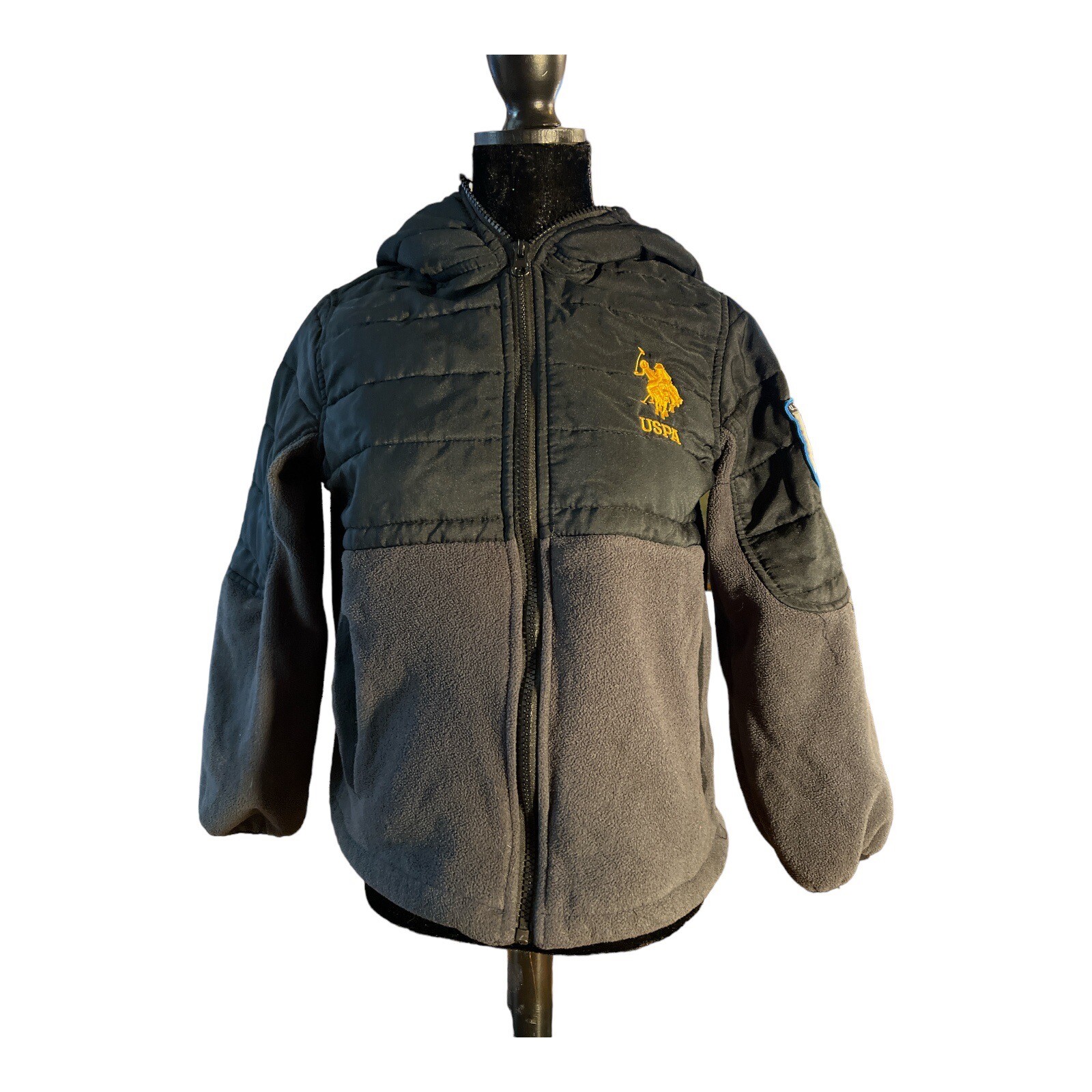 USPA U.S Polo Association Youth Full Zip Fleece Jacket Size S/8 | eBay