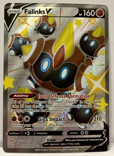 Falinks V - SV115/SV122 Shining Fates FULL ART SHINY Pokemon - NM | eBay