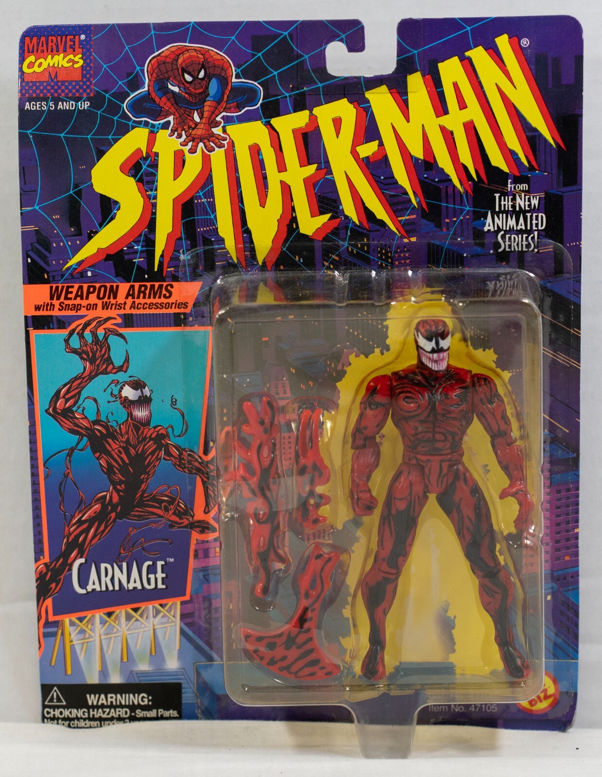 Carnage Weapon Arms Action Figure Spider-Man Animated TV Toy Biz 1994 ...