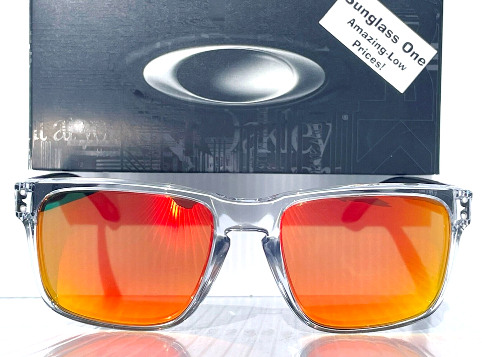 NEW Oakley HOLBROOK Shiny Clear POLARIZED Galaxy Ruby Lens Sunglass ...