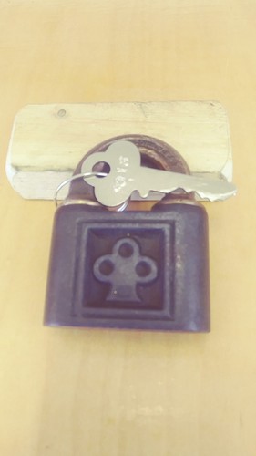 antique/vintage yale 805 push key padlock w/key works good 3016 | eBay