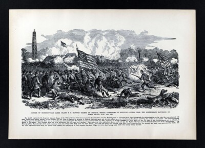 Leslie Civil War Print - Battle of Secessionville James Island SC ...