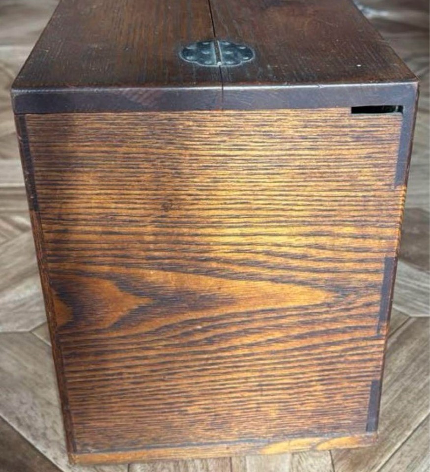 Antique Japanese Sewing Box Tamo Wood Small Drawer Tool Storage Showa ...