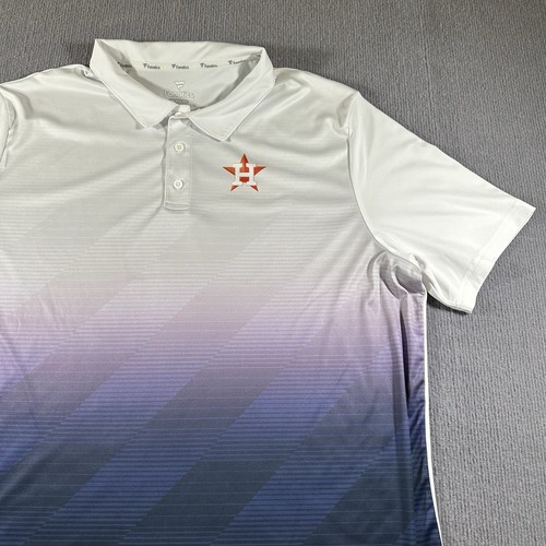 Houston Astros Baseball Fanatics Purple Blue Polo Shirt Mens 3XL ...