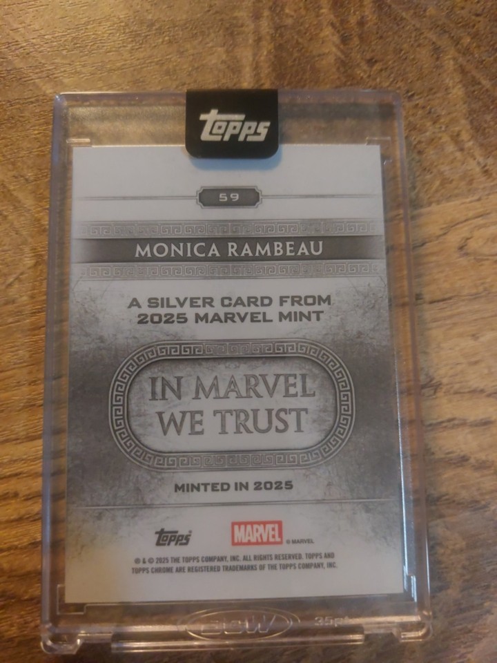 X3 Topps Marvel Mint Encased Cards Starlord /50, Nomad /75And Monica ...