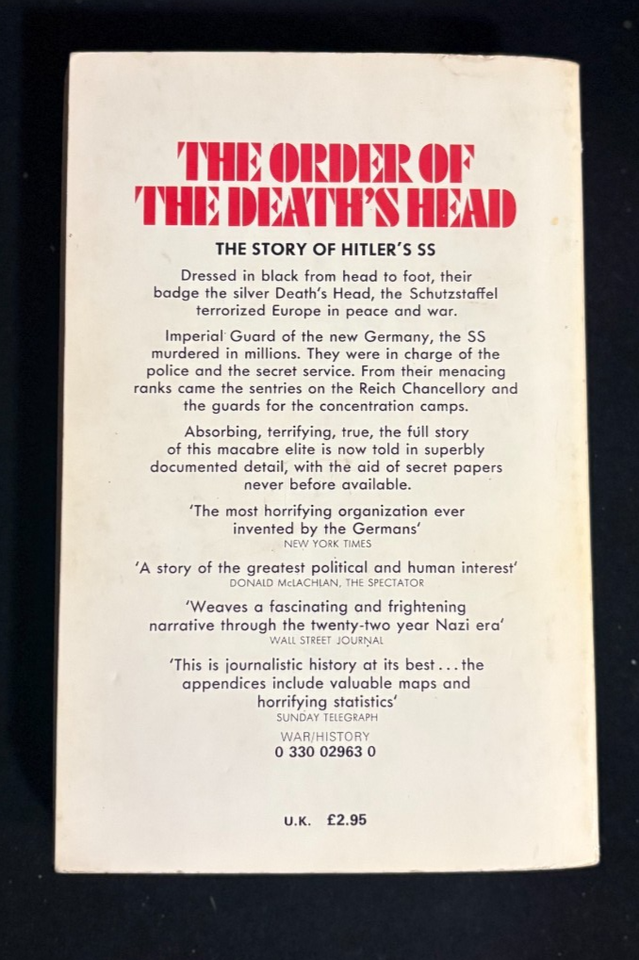 WWII Order of the Death's Head Story of Adolf Hitler's Nazi SS by Heinz Hohne | eBay